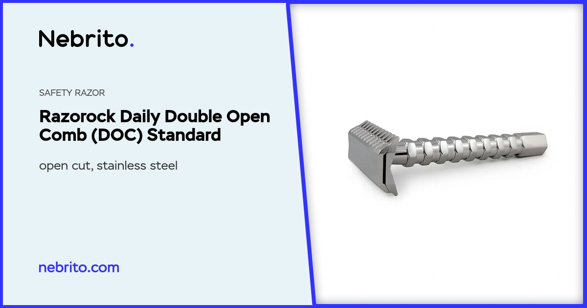 Safety razor Razorock Daily Double Open Comb (DOC) Standard Open cut ...