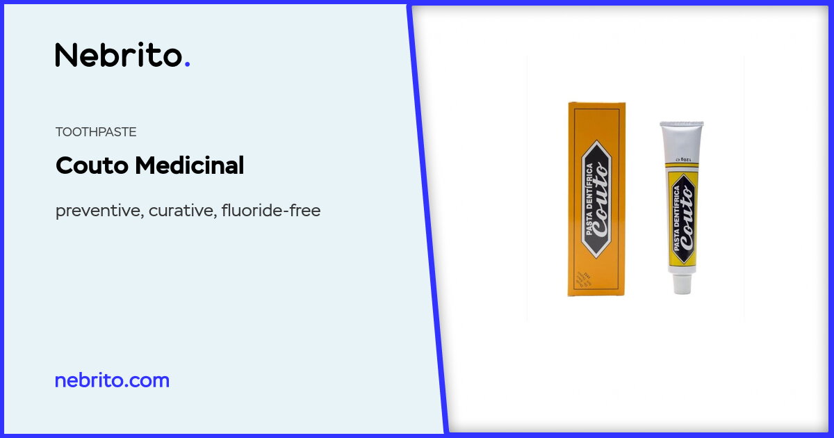 Toothpaste Couto Medicinal Preventive, curative, fluoride-free, 120 g ...