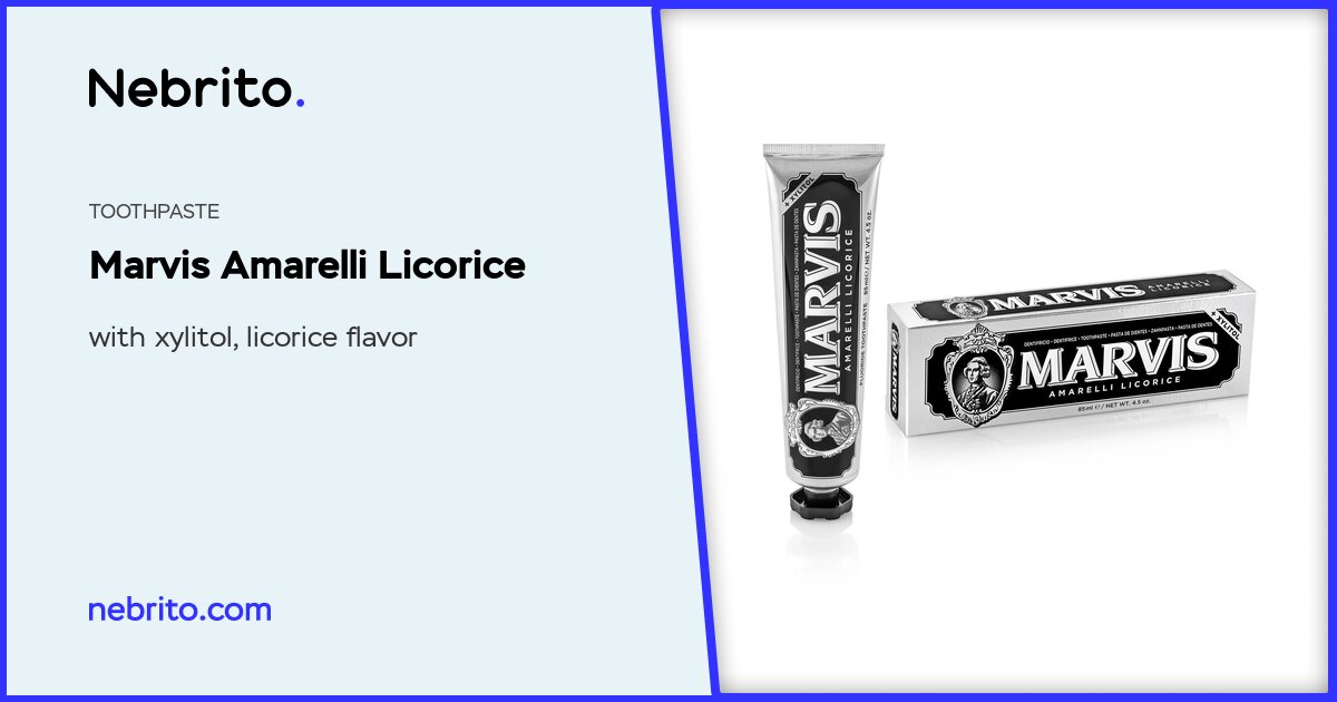 Toothpaste Marvis Amarelli Licorice With xylitol, licorice flavor, 85 ...