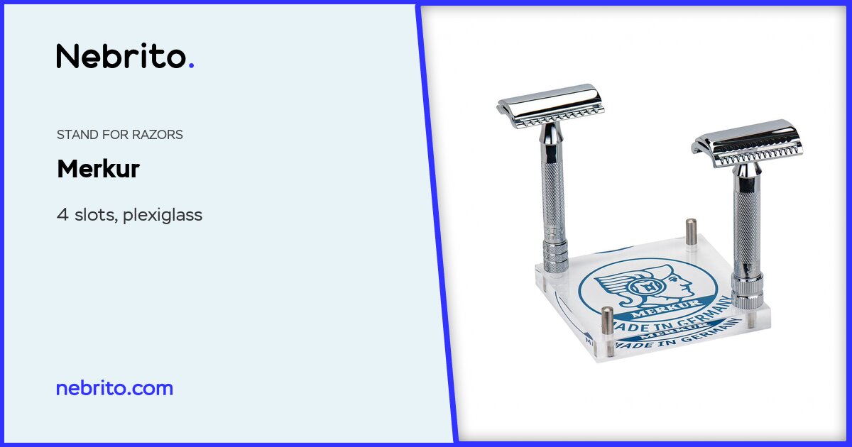 Stand for razors Merkur 4 slots, plexiglass — Nebrito.com