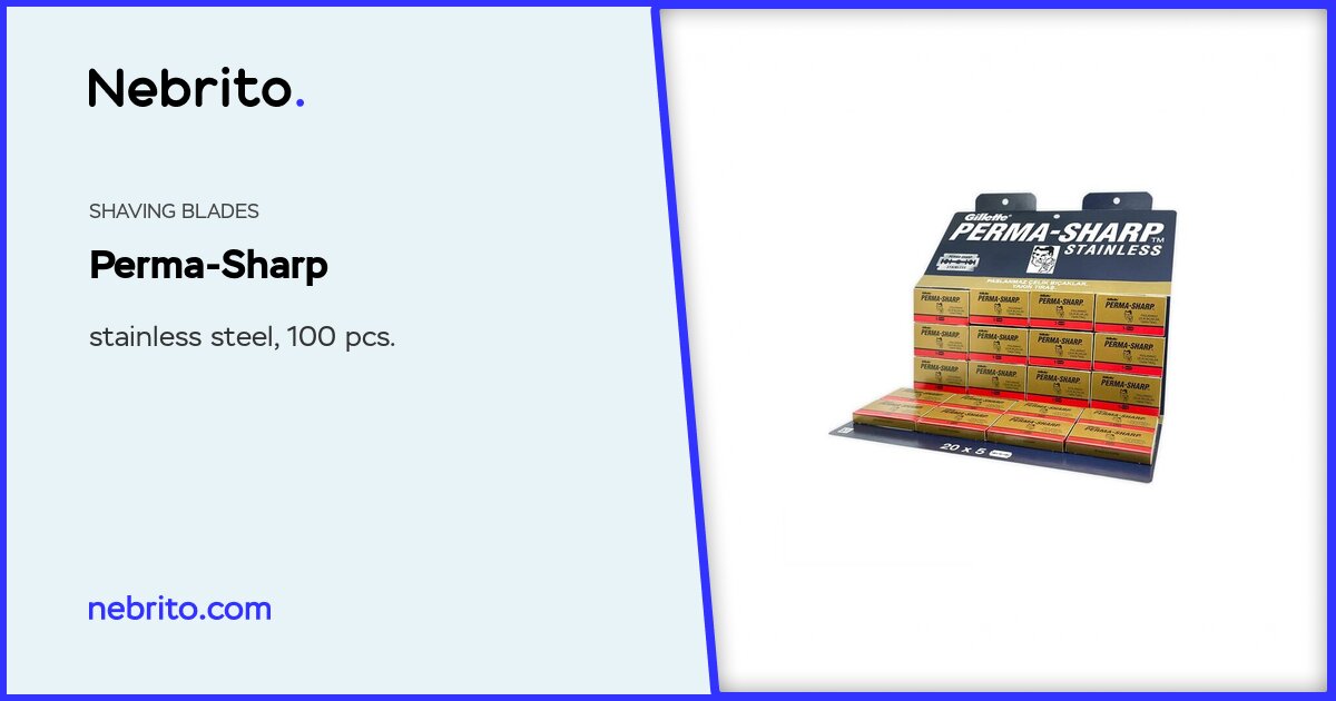 Shaving Blades Perma-Sharp Stainless steel, 100 pcs. — Nebrito.com