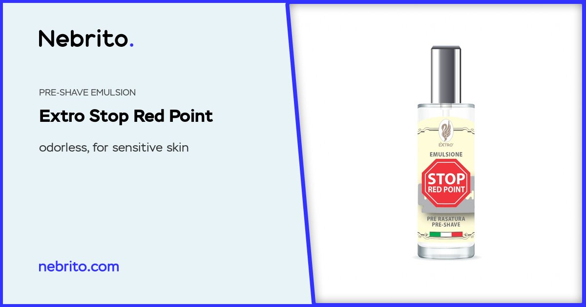 Pre-shave emulsion Extro Stop Red Point Odorless, for sensitive skin ...