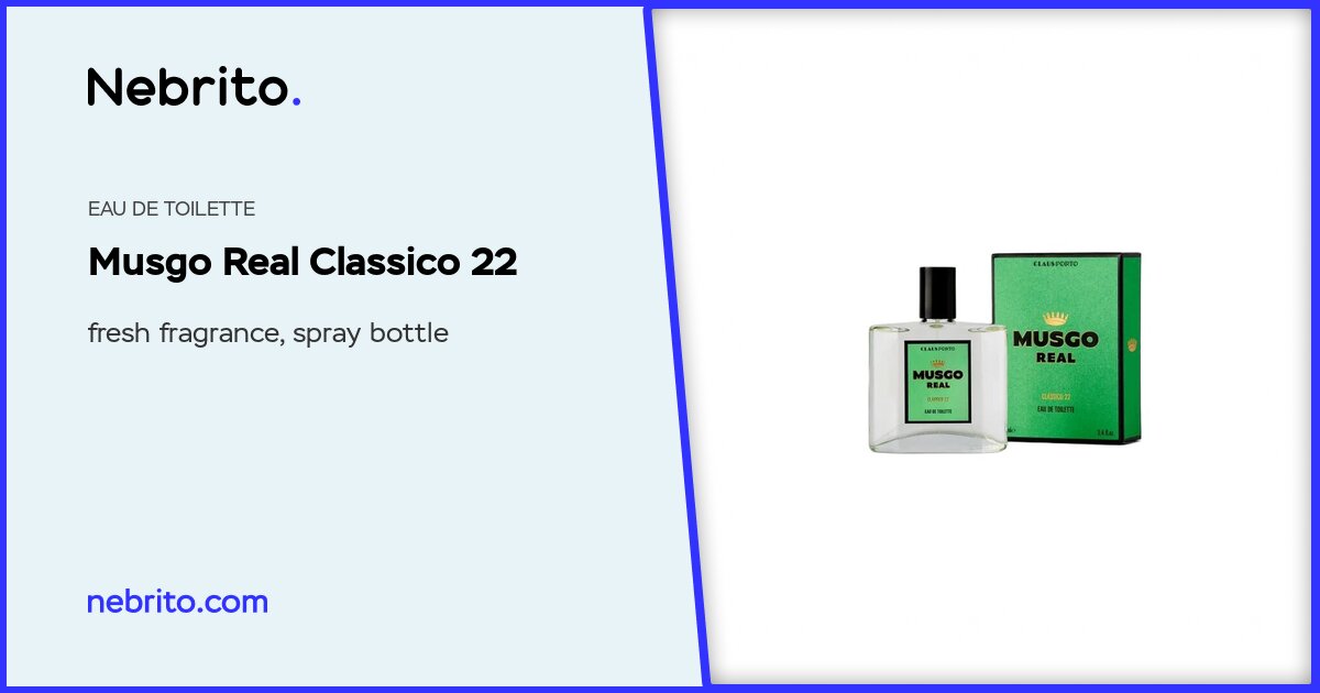 Eau de Toilette Musgo Real Classico 22 Fresh fragrance, spray bottle ...