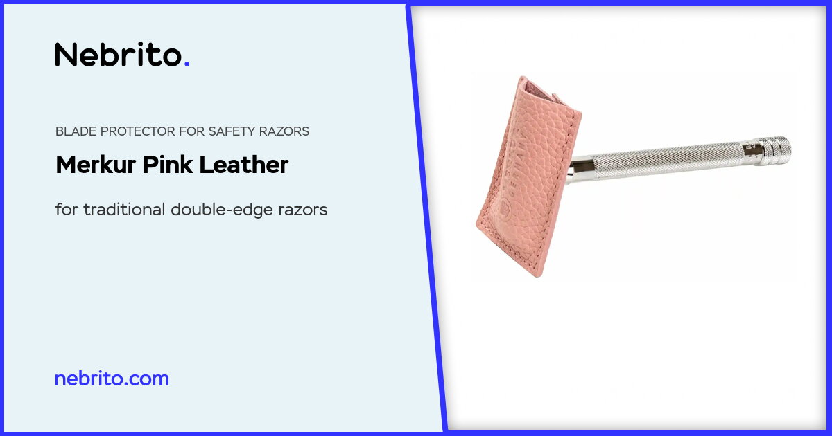 Blade Protector for Safety Razors Merkur Pink Leather For traditional ...