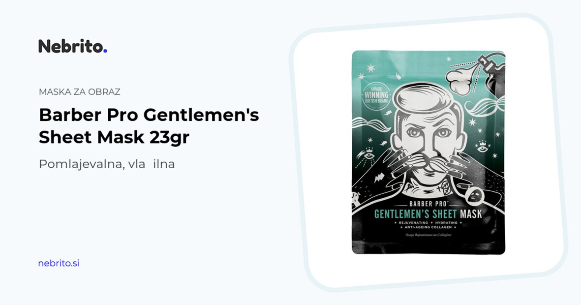 Face Mask Barber Pro Gentlemen's Rejuvenating, moisturizing — Nebrito.com