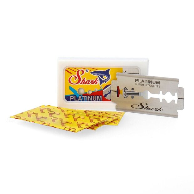 Razor Blades Shark Platinum Stainless steel, platinum coating, 100 pcs ...