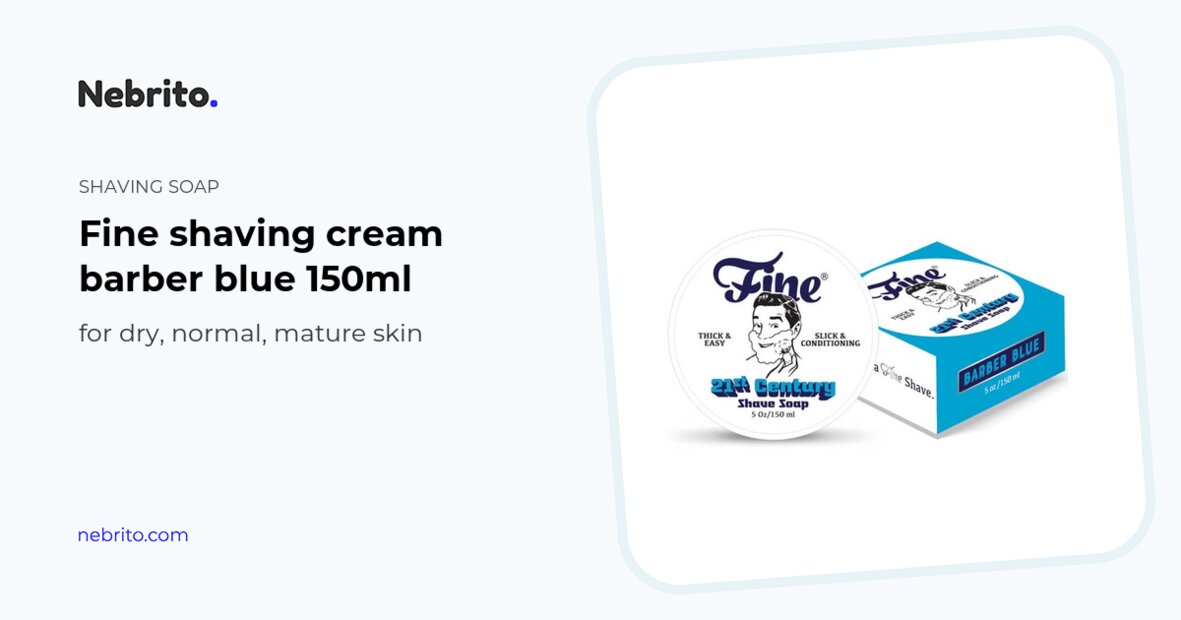 Shaving soap Fine Barber Blue For dry, normal, mature skin, 150 ml ...