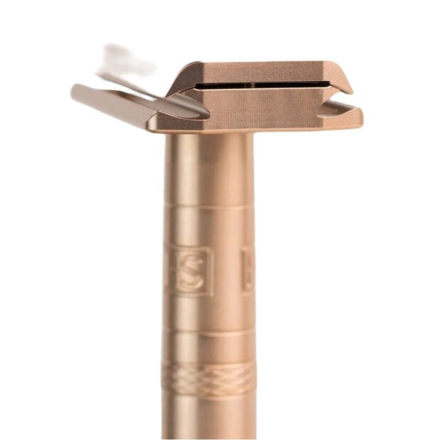Safety razor Henson Medium Copper Closed comb, aluminum, medium aggressive — Nebrito.com
