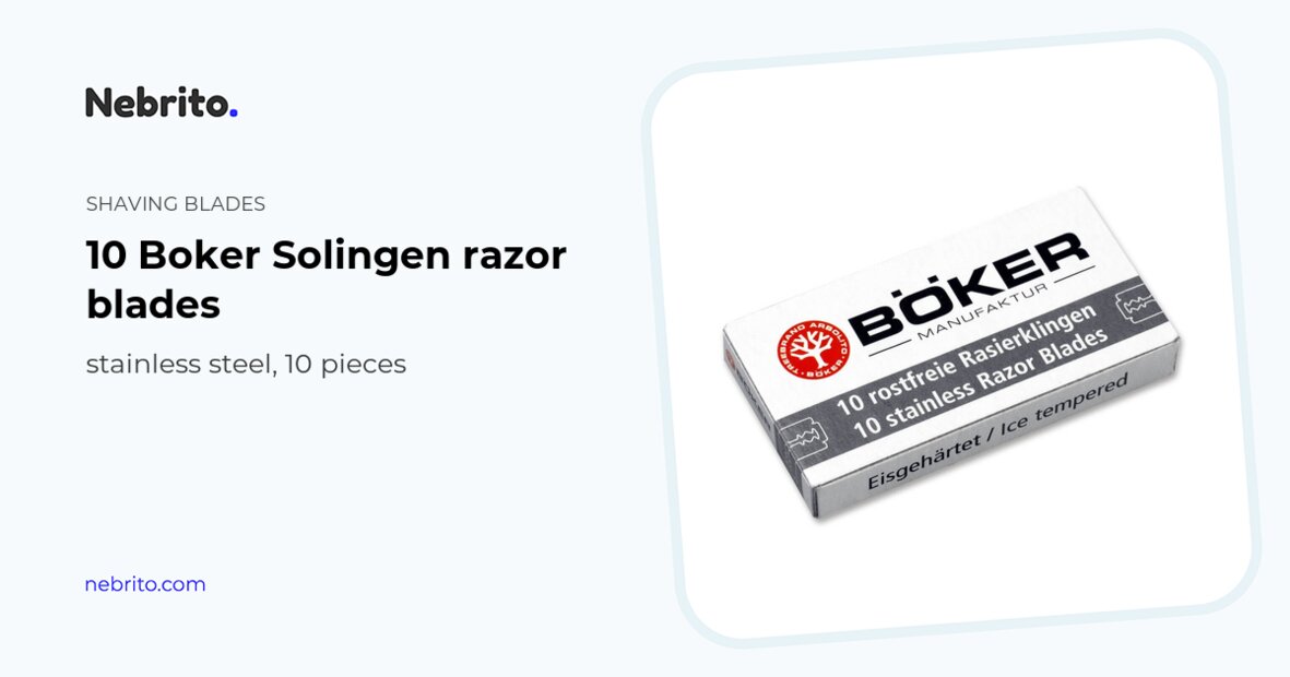 Shaving Blades Boker Solingen Stainless steel, 10 pieces — Nebrito.com